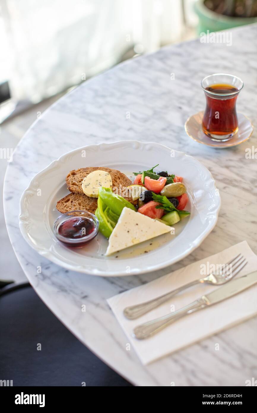 Healthy Turkish Style Breakfast Plate in the Morning Stock Photo - Alamy