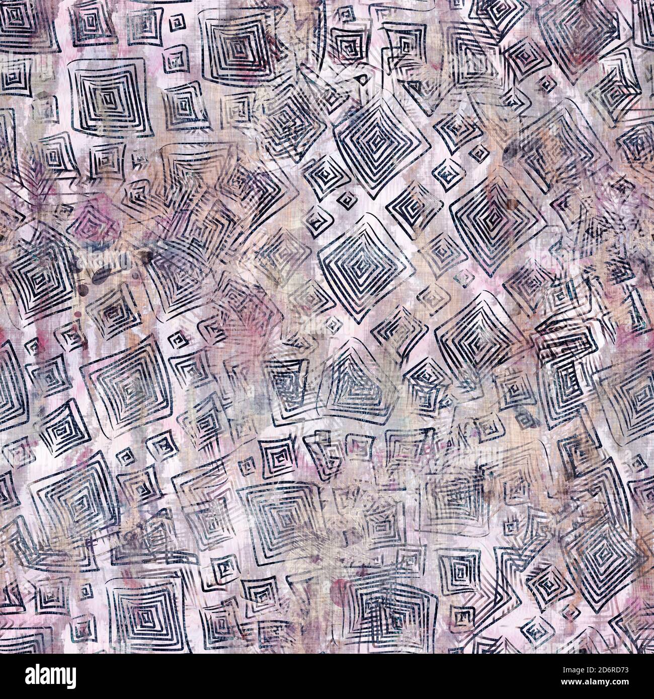Mixed media collage drawn seamless pattern swatch Stock Photo - Alamy