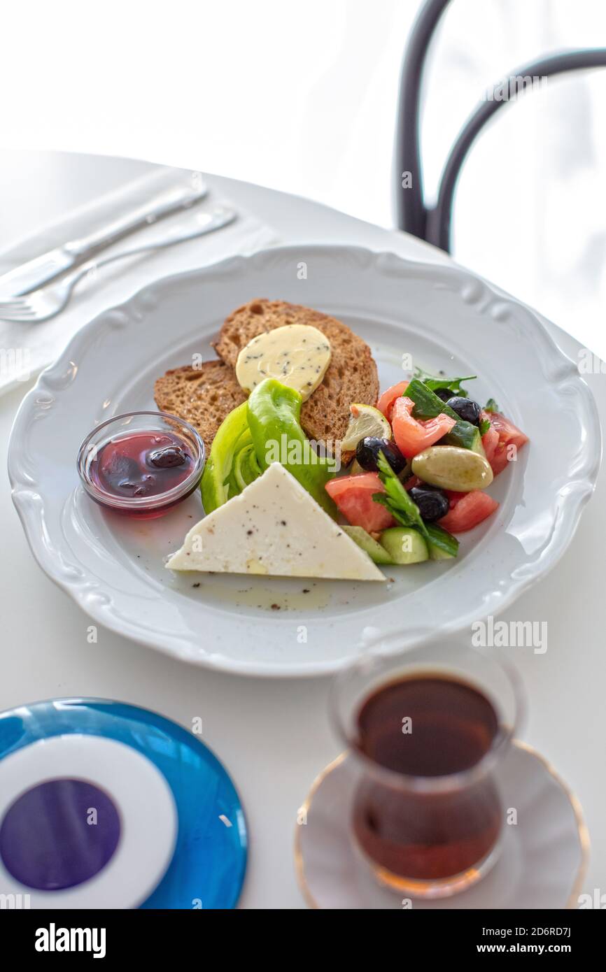 Healthy Turkish Style Breakfast Plate in the Morning Stock Photo - Alamy