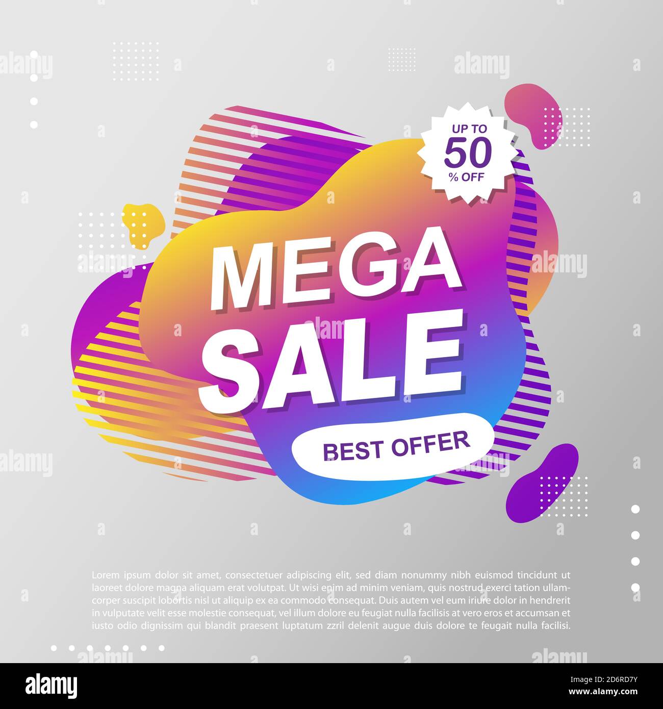 Mega Sale fluid, liquid gradient Banner template Design. You Can use ...