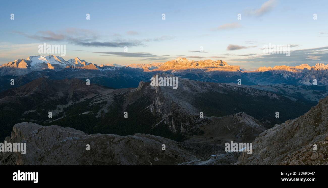 Mount Marmolada, the queen of the dolomites. The Dolomites are listed ...