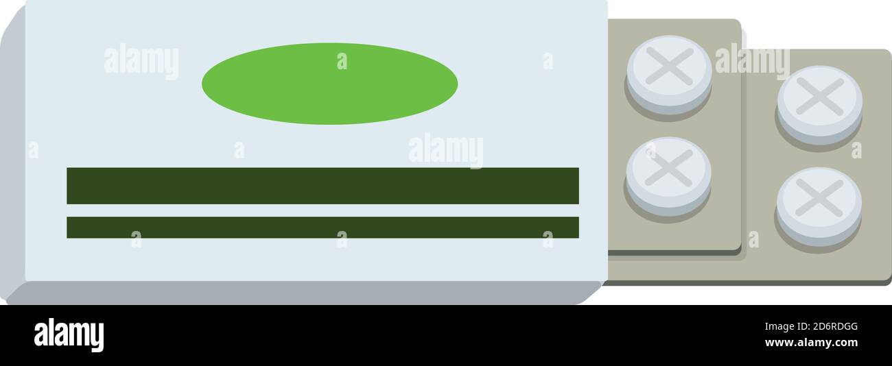 Pill box icon. Cartoon of pill box vector icon for web design isolated ...