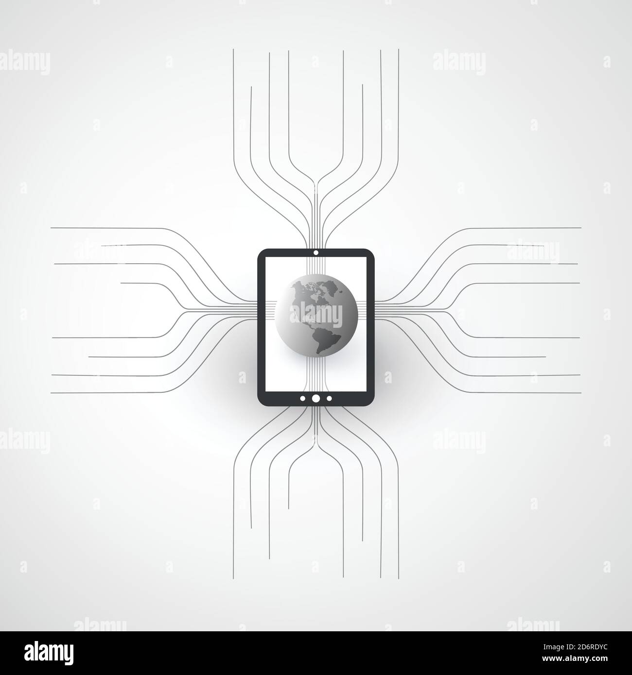 Digital Network Connections Mobile Technology Background Cloud Computing Design Concept With