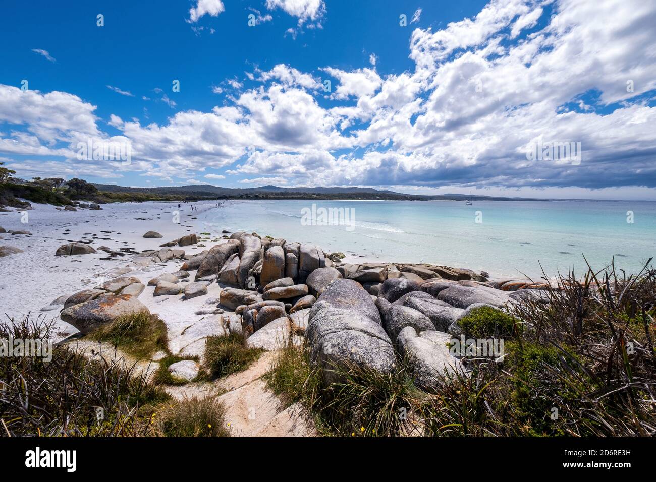 Beautiful scenery of the Bay of Fire at Tasmania, Australia Stock Photo ...