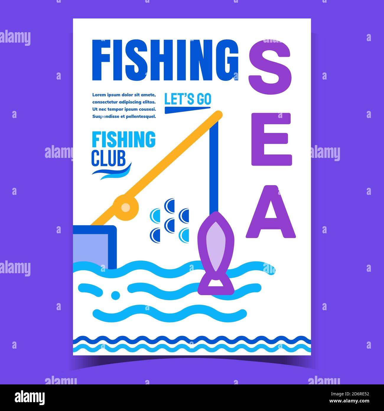 Sea Fishing Creative Advertising Banner Vector Stock Vector Image & Art ...
