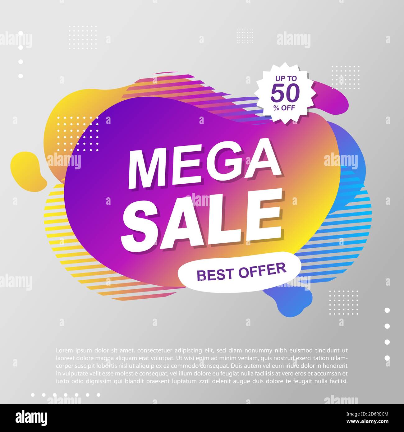 Mega Sale fluid, liquid gradient Banner template Design. You Can use ...