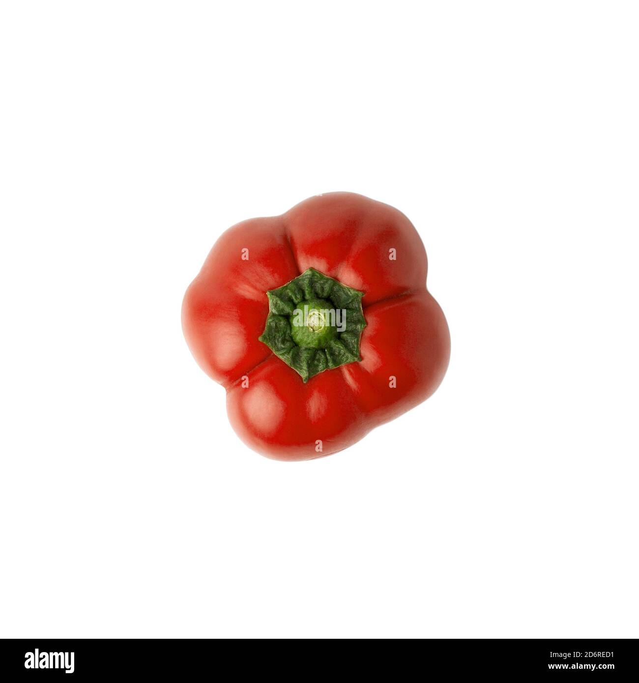 Red bell pepper (sweet, capsicum, paprika) isolated on white background ...