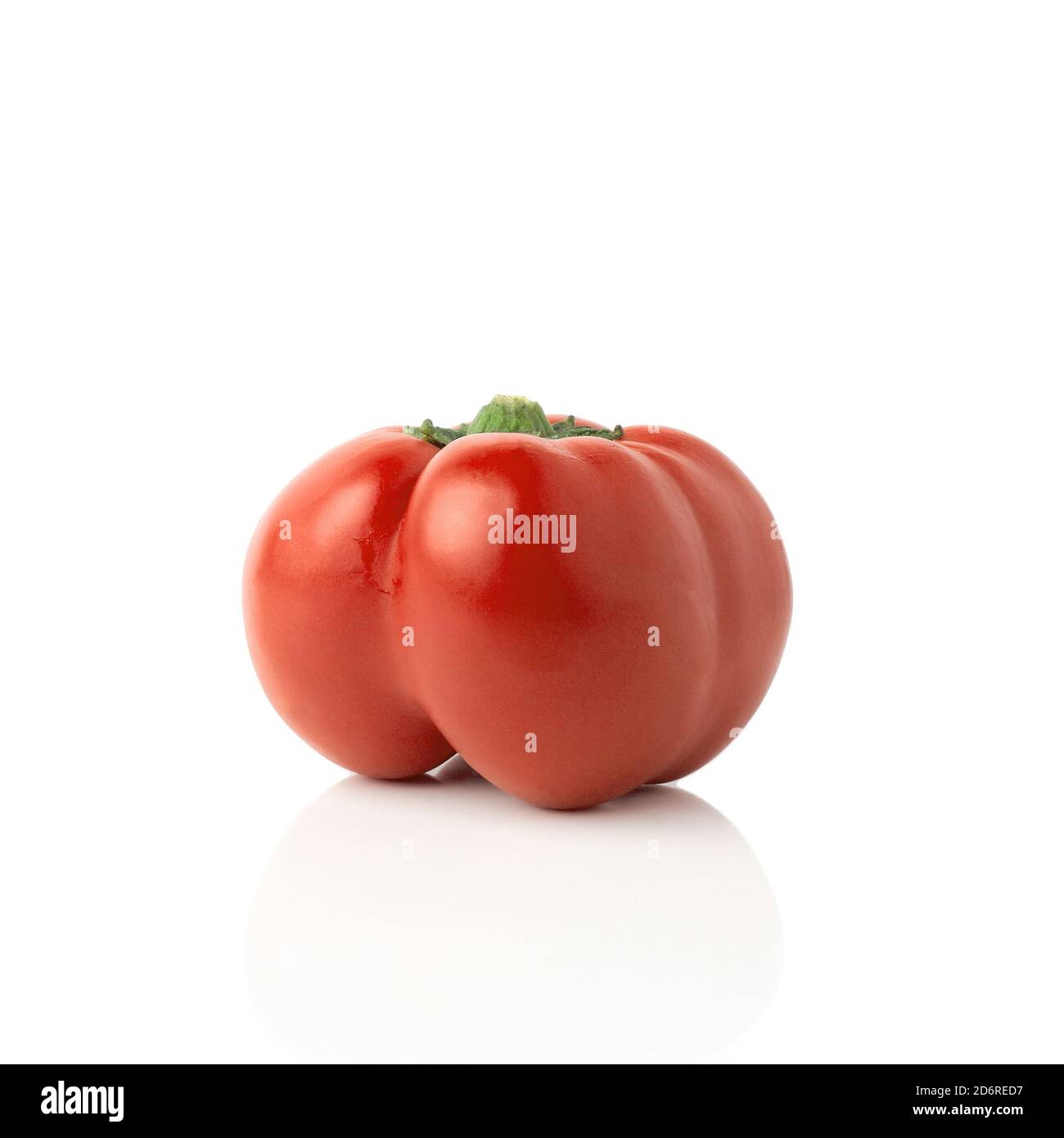 Red bell pepper (sweet, capsicum, paprika) isolated on white background ...