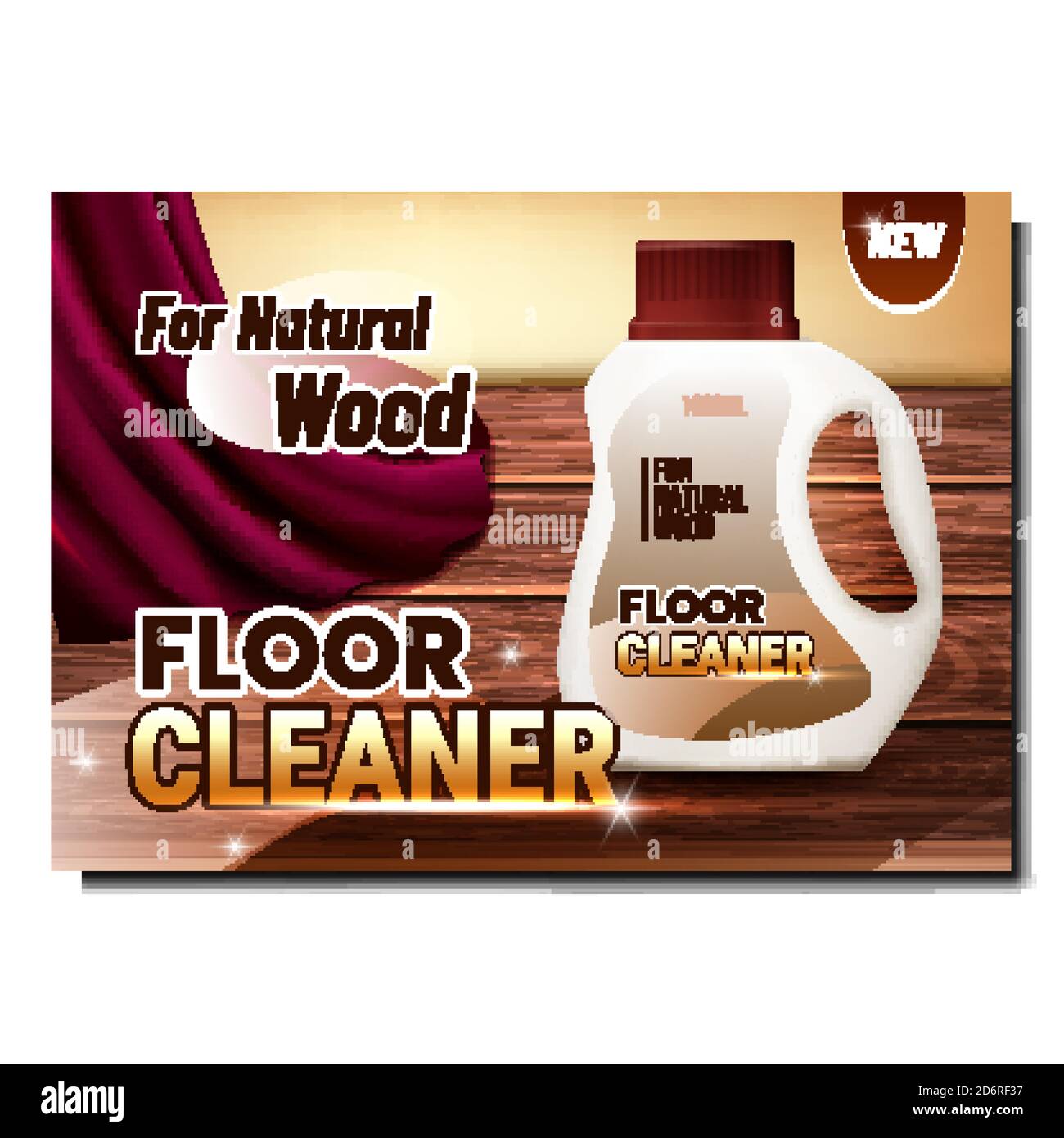 Floor Cleaner Creative Advertising Poster Vector Stock Vector Image ...