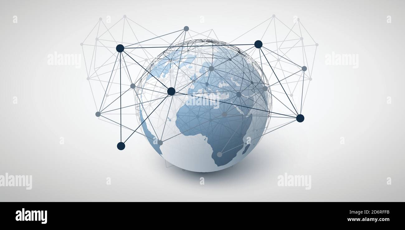Abstract Cloud Computing and Global Network Connections Concept Design ...