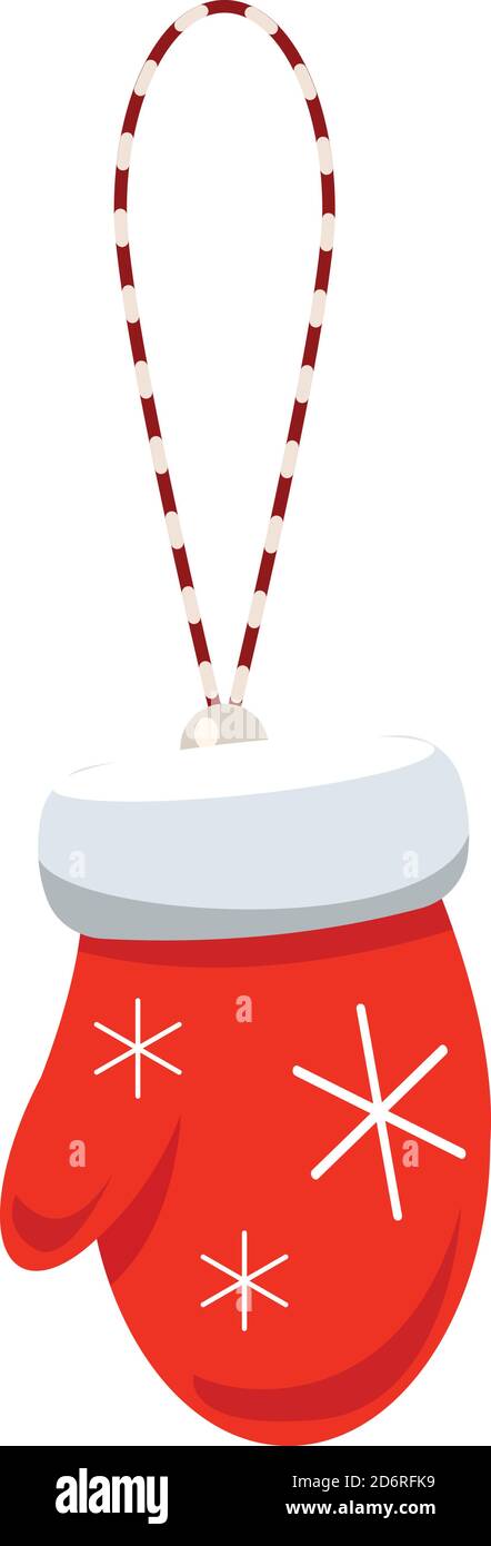 Santa mitten icon. Cartoon of Santa mitten vector icon for web design ...