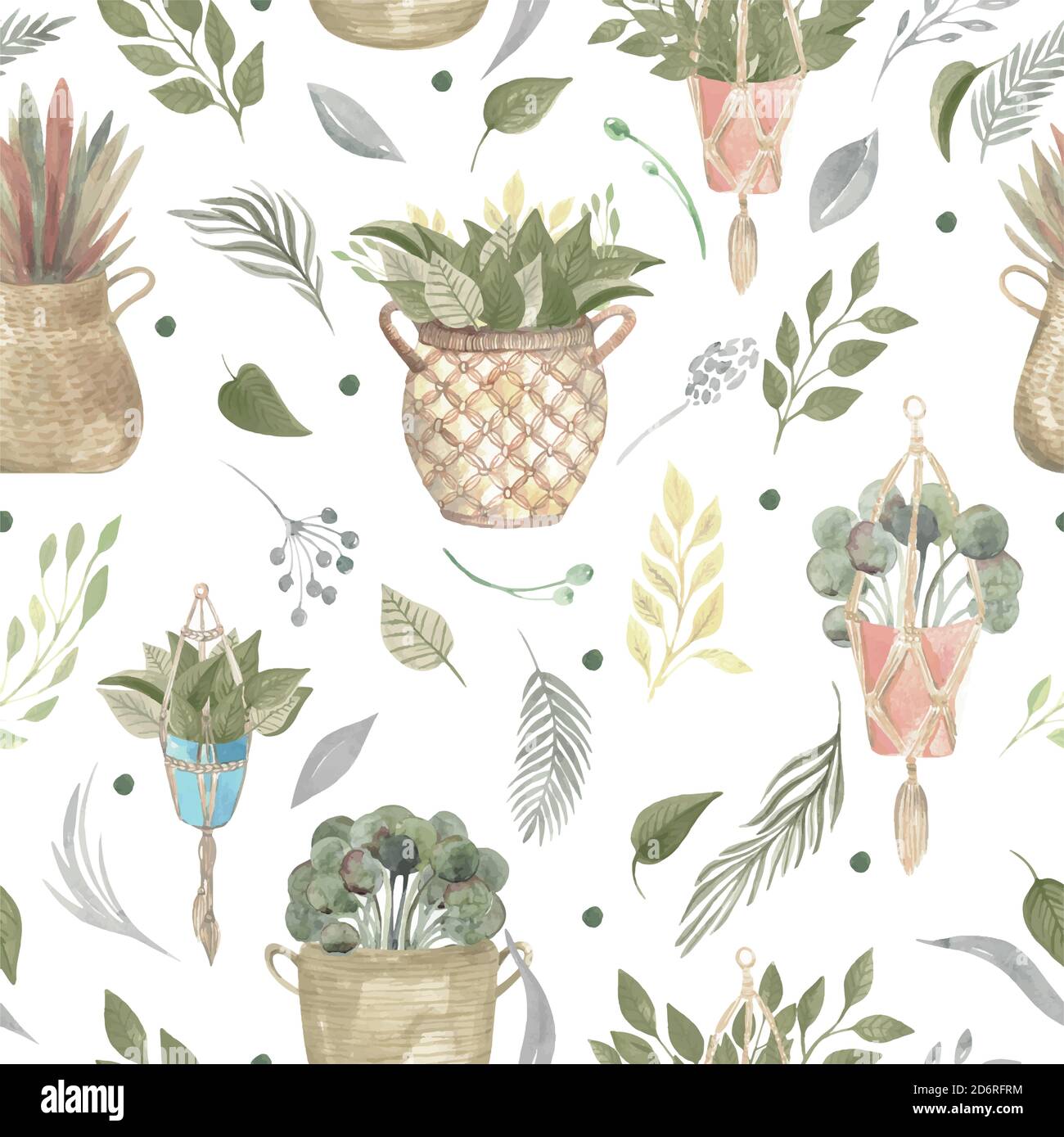 Hanging floral baskets Stock Vector Images - Alamy