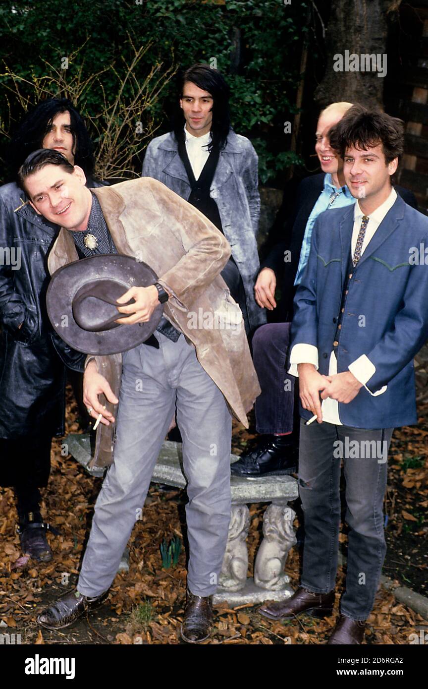 Wall of Voodoo during a photoshoot in a park. London, May 23, 1986 ...