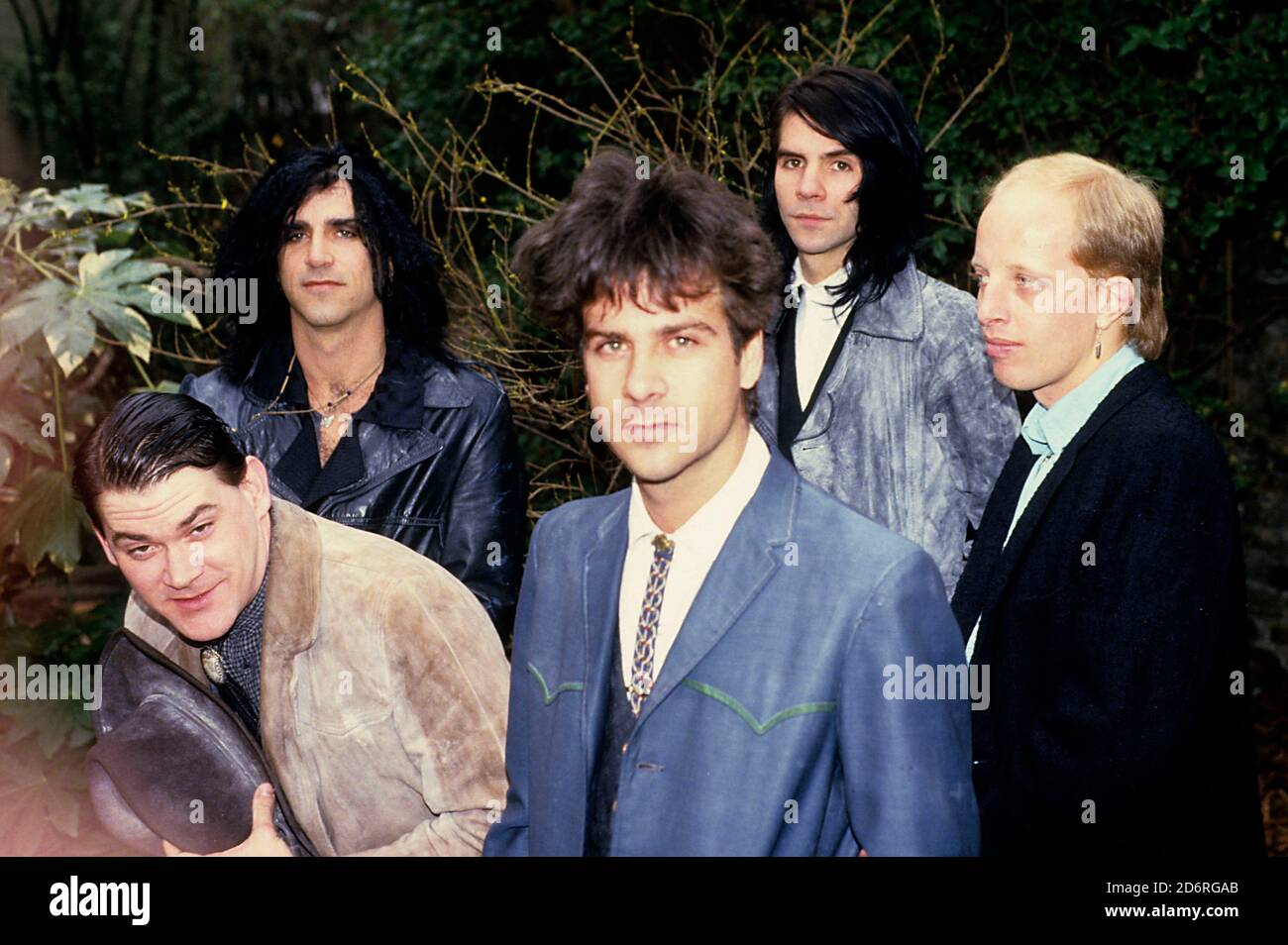 Wall of Voodoo during a photoshoot in a park. London, May 23, 1986 ...