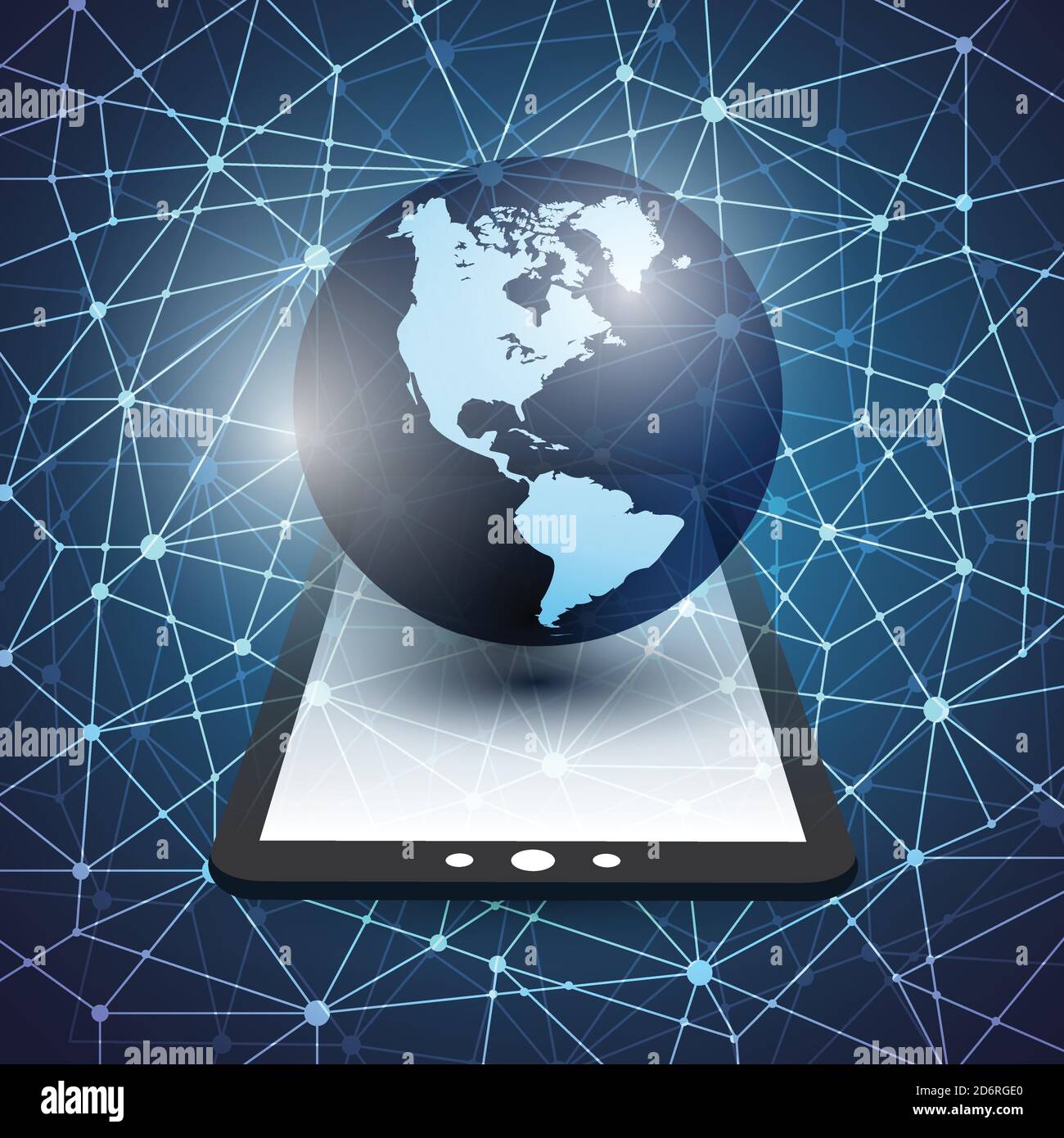 Digital Network Connections, Mobile Technology, Cloud Computing Design ...
