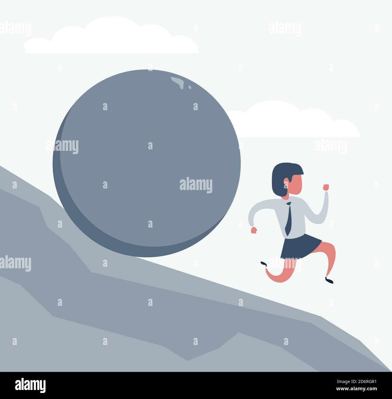 Snowball rolling cartoon hi-res stock photography and images - Alamy