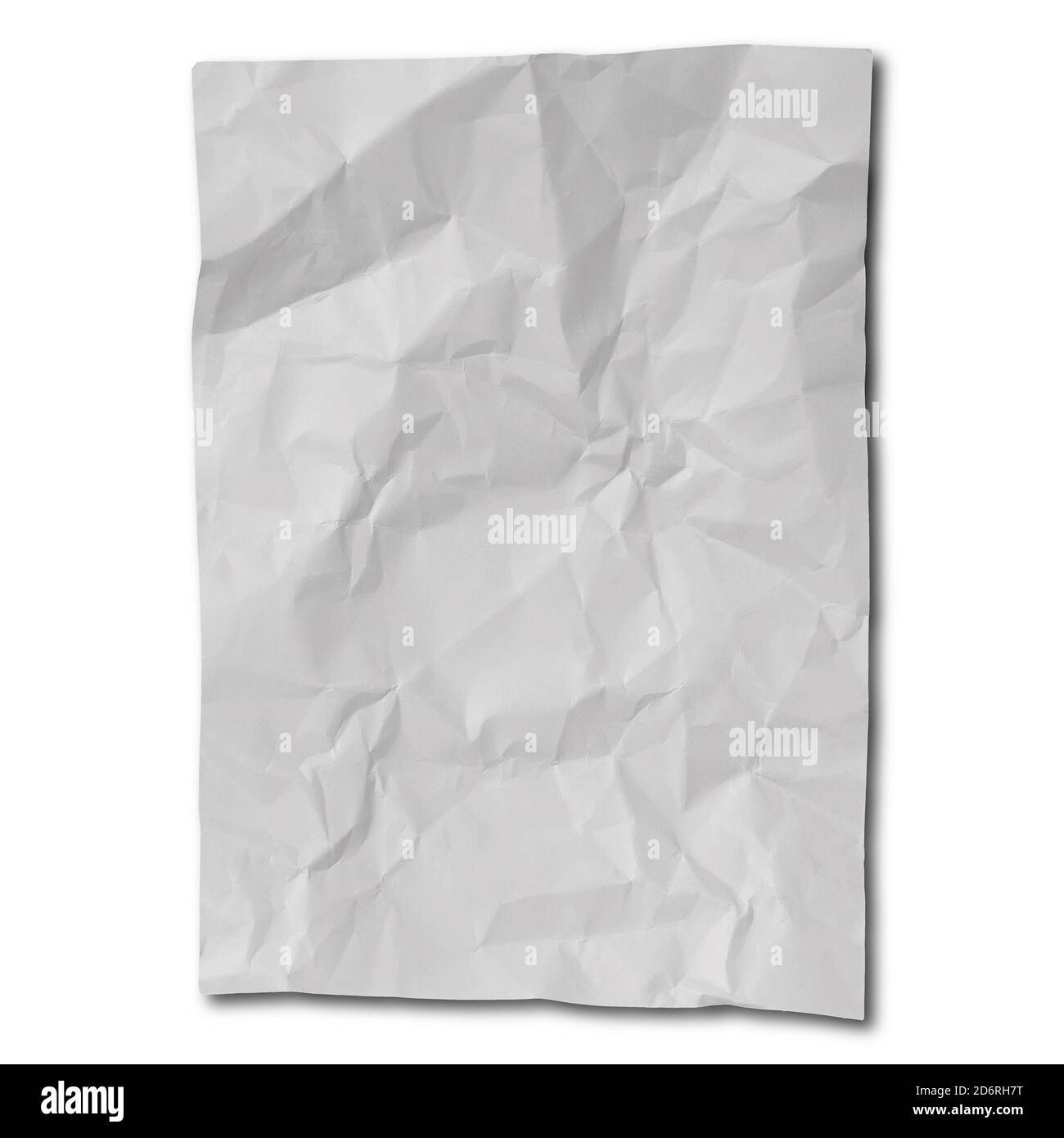 a sheet of crumpled paper separately as a mockup Stock Photo - Alamy