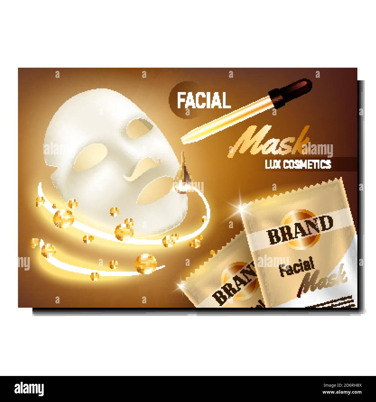 Facial Mask Lux Cosmetics Promo Banner Vector Stock Vector Image & Art ...