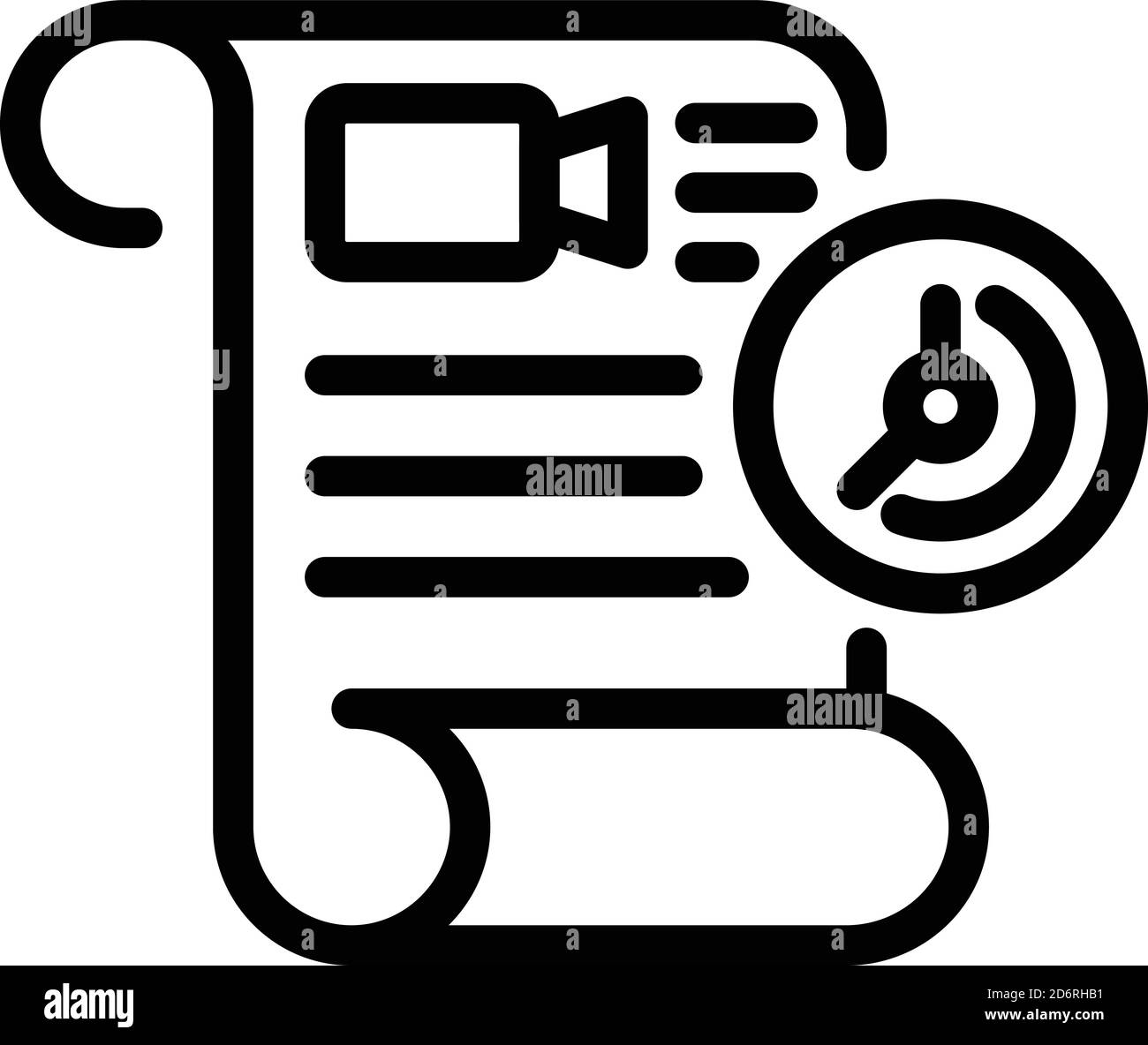 Scenario director icon outline hi-res stock photography and images - Alamy