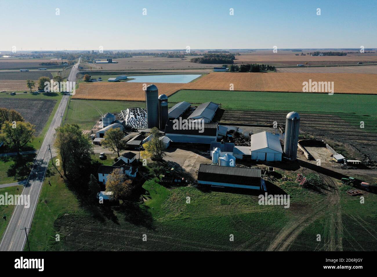 Indiana farm aerial hi-res stock photography and images - Alamy