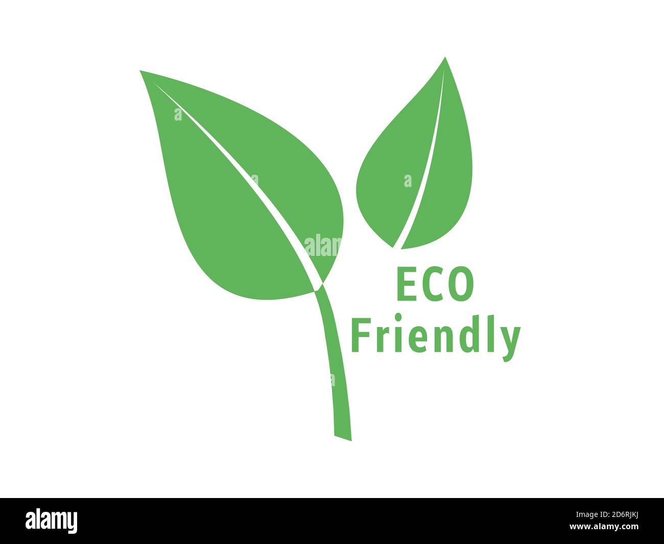 Vector ECO Friendly Green Leaf Isolated on White Background Stock Photo ...