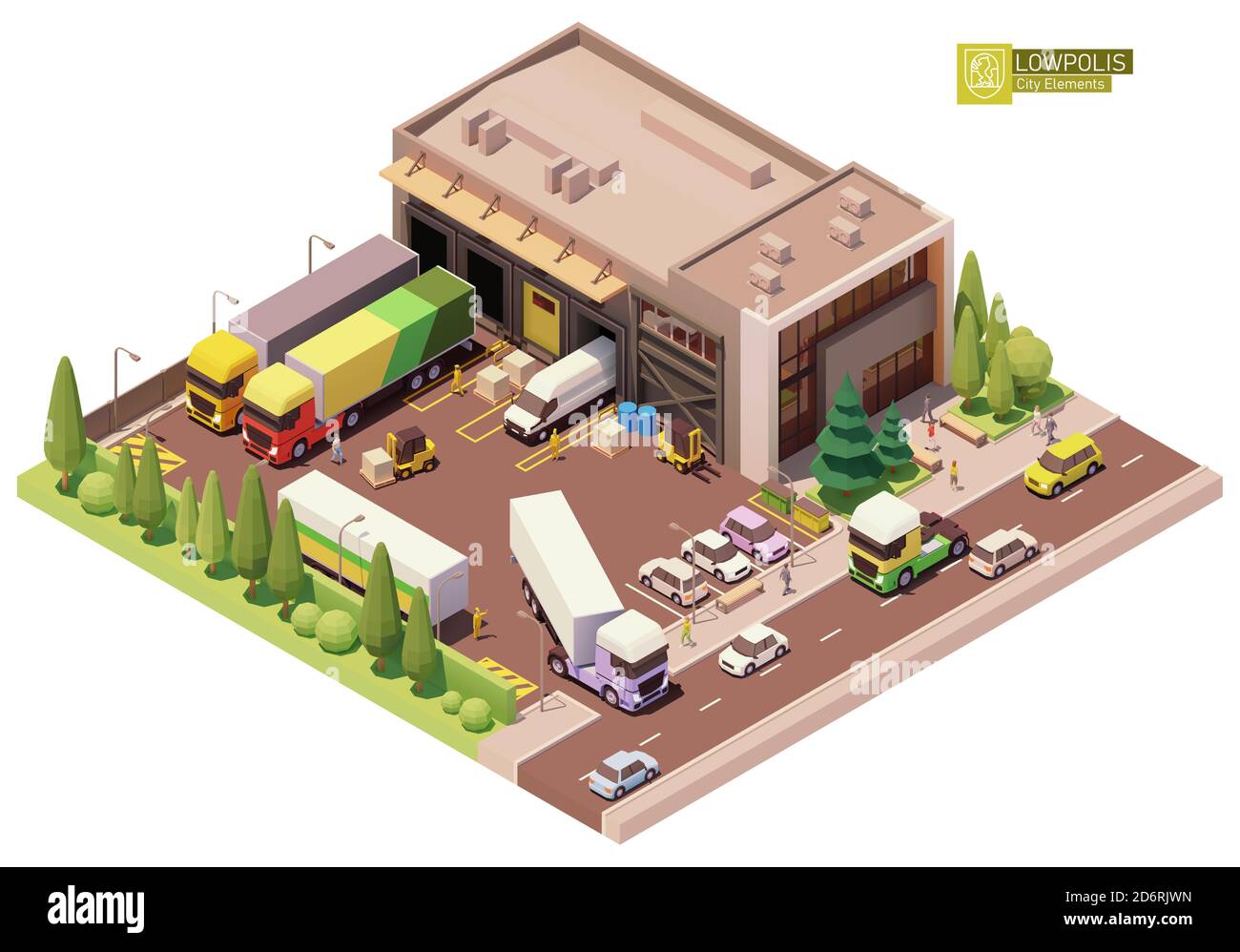 Vector isometric warehouse building Stock Vector Image & Art - Alamy