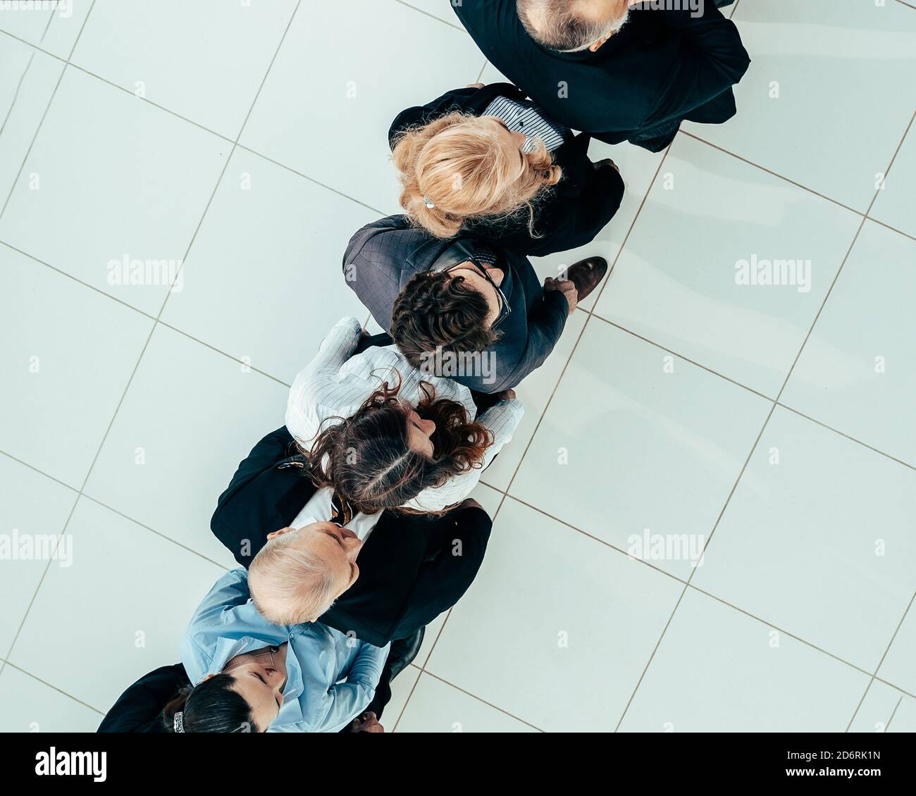 top view. group of diverse business people standing in a row Stock ...