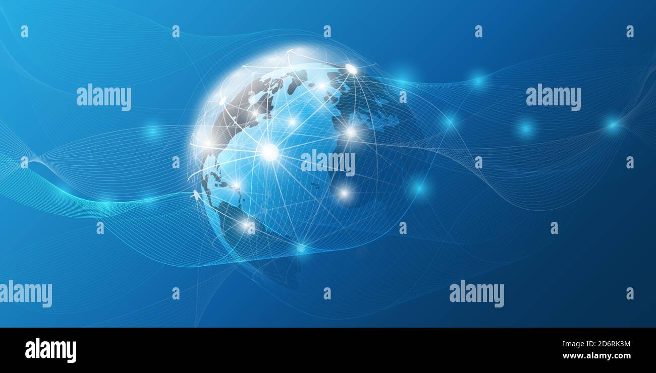 Abstract Blue Minimal Style Cloud Computing Networks Structure
