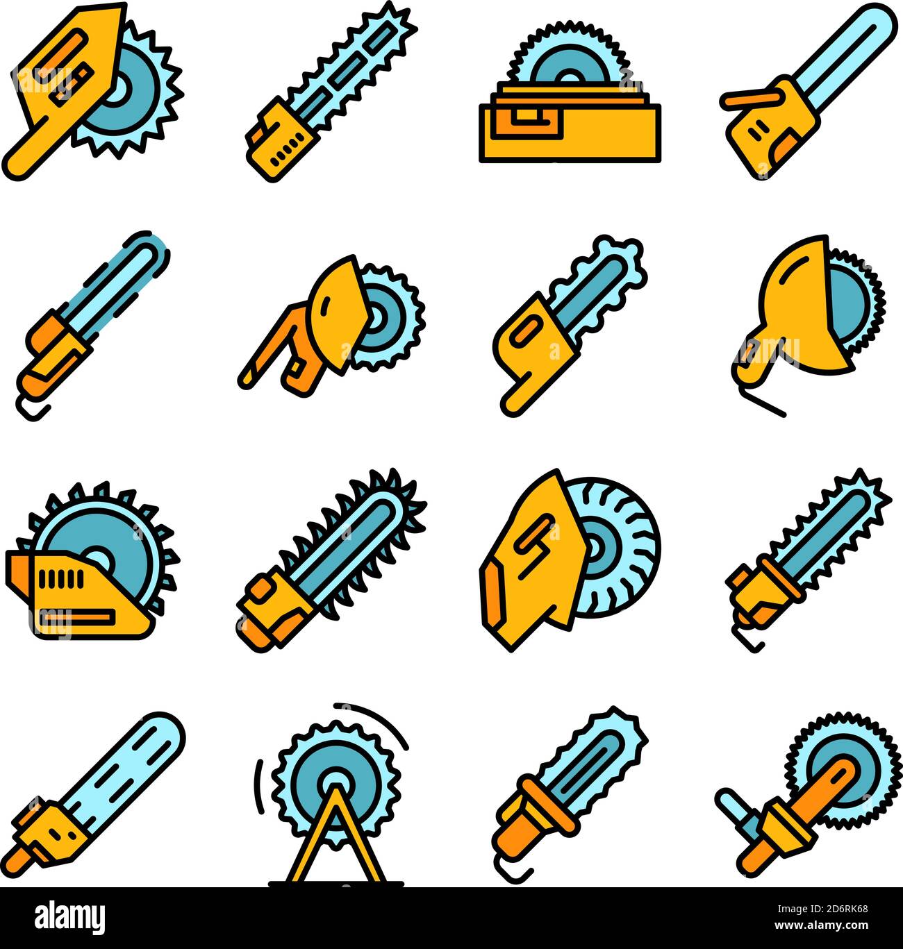 Electric saw icons set vector flat Stock Vector Image & Art - Alamy