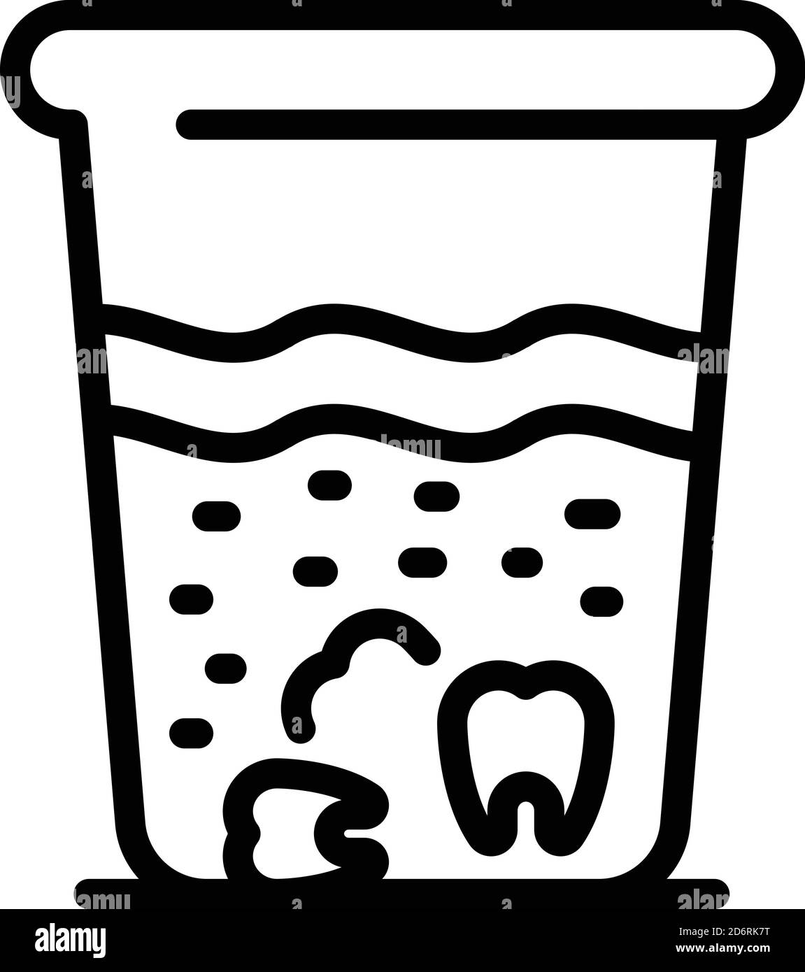 Teeth in rinse icon, outline style Stock Vector Image & Art - Alamy