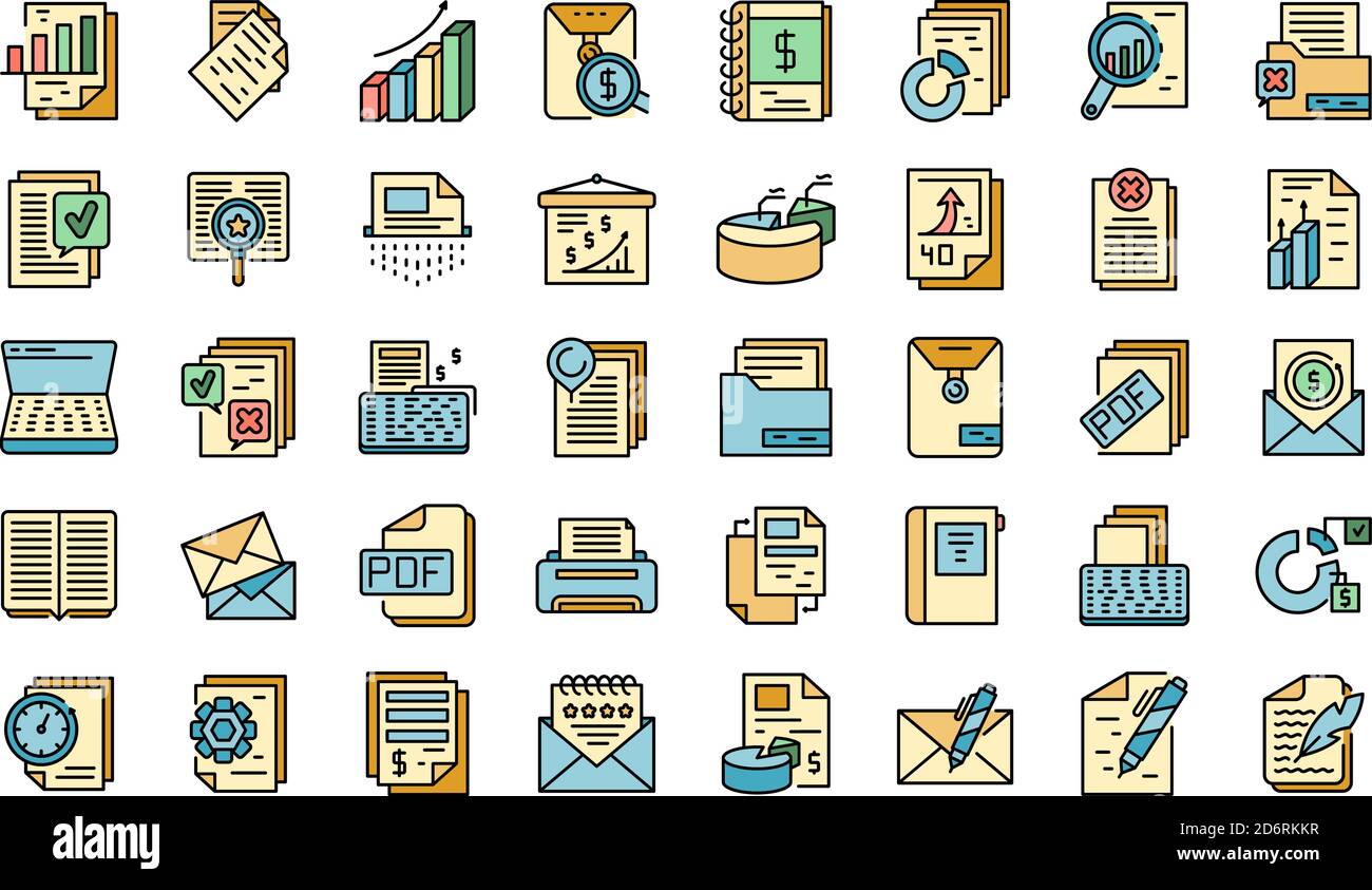 Annual report file color Stock Vector Images - Alamy