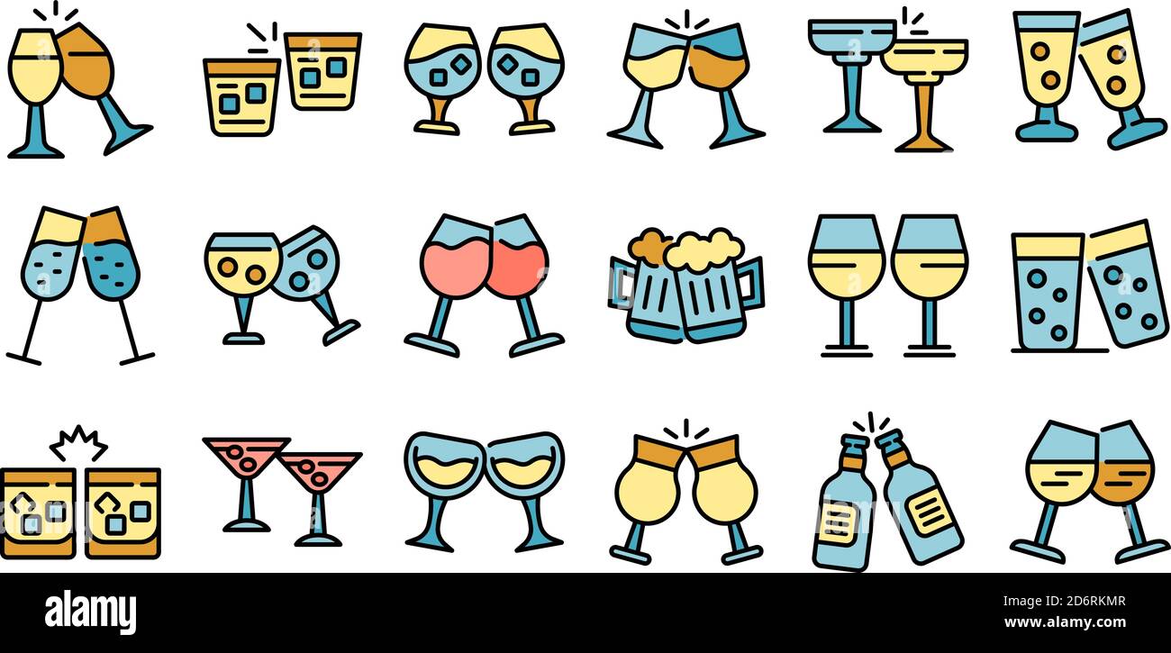 Cheers icons set vector flat Stock Vector Image & Art - Alamy