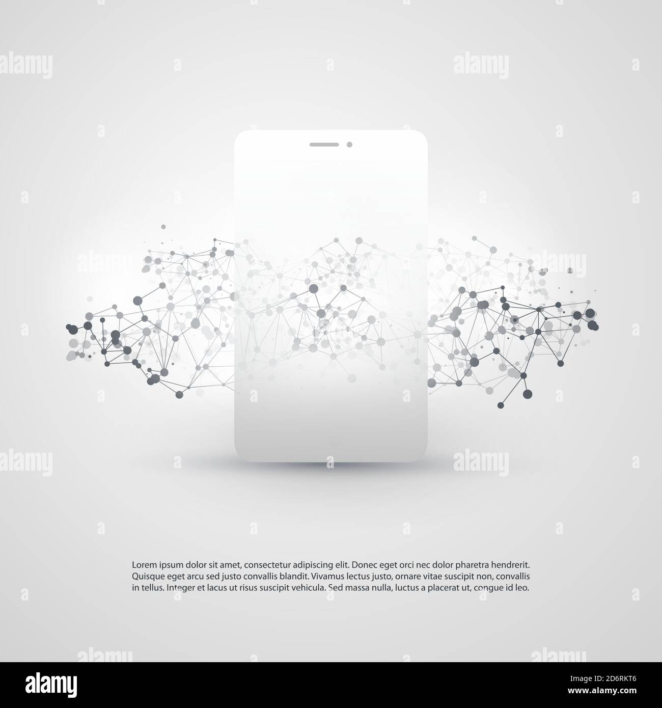 Global Networks Design with Network Mesh and Smartphone Silhouette ...