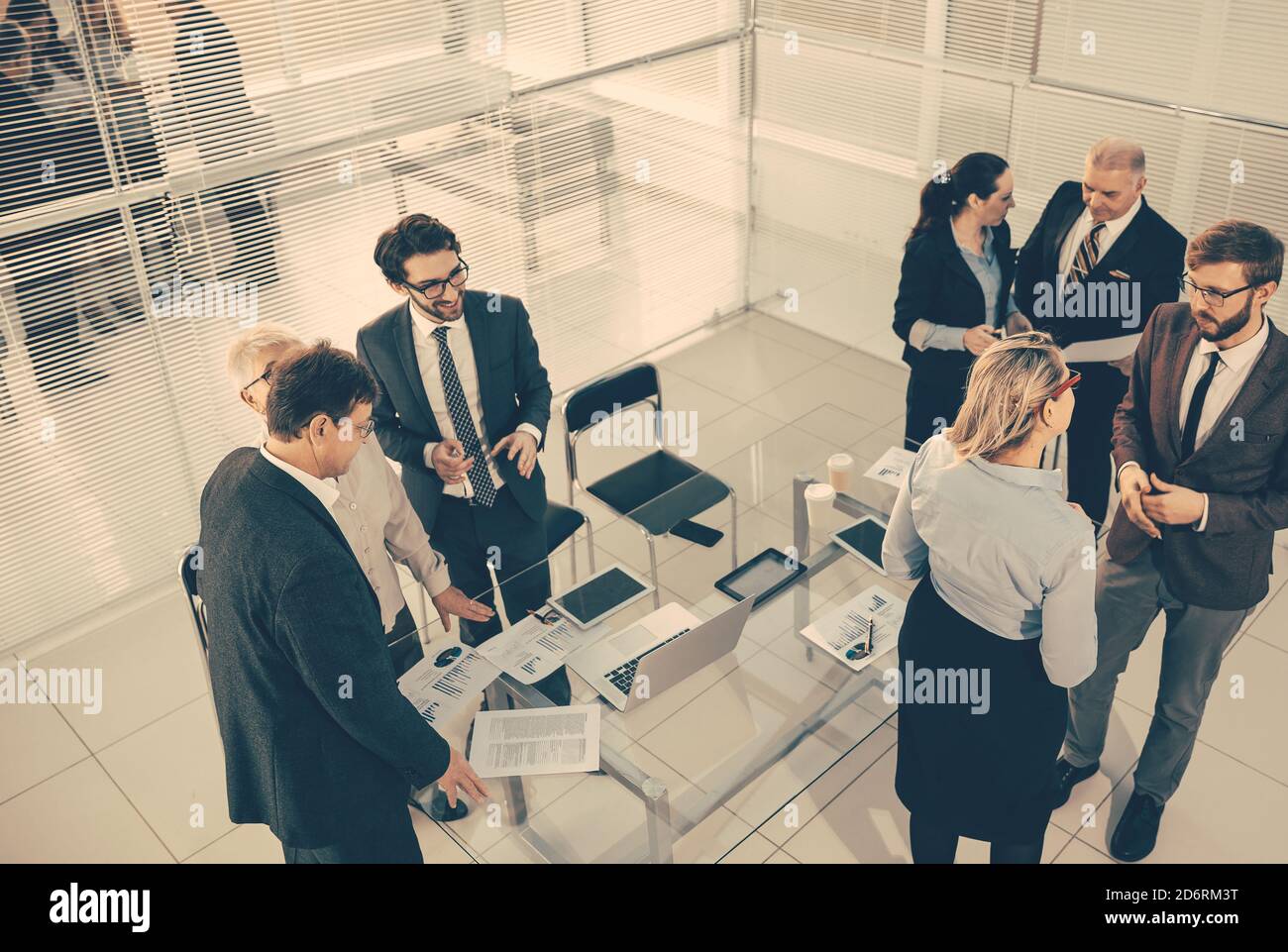 business team discussing work issues in the office Stock Photo - Alamy