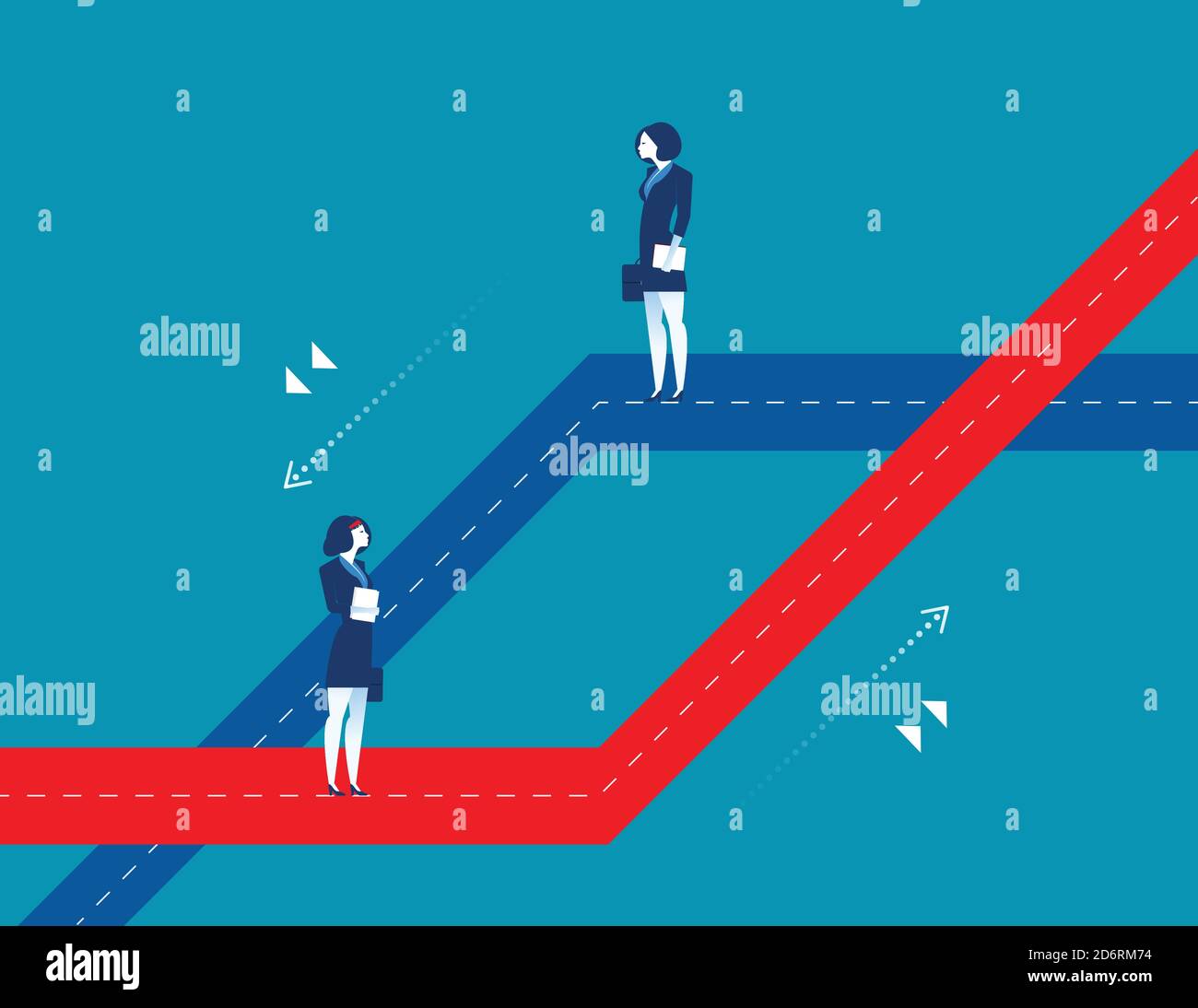 Two paths Stock Vector Images - Alamy