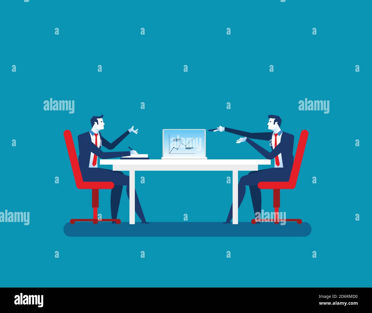 Businessman colleagues discuss future plans. Concept business character ...