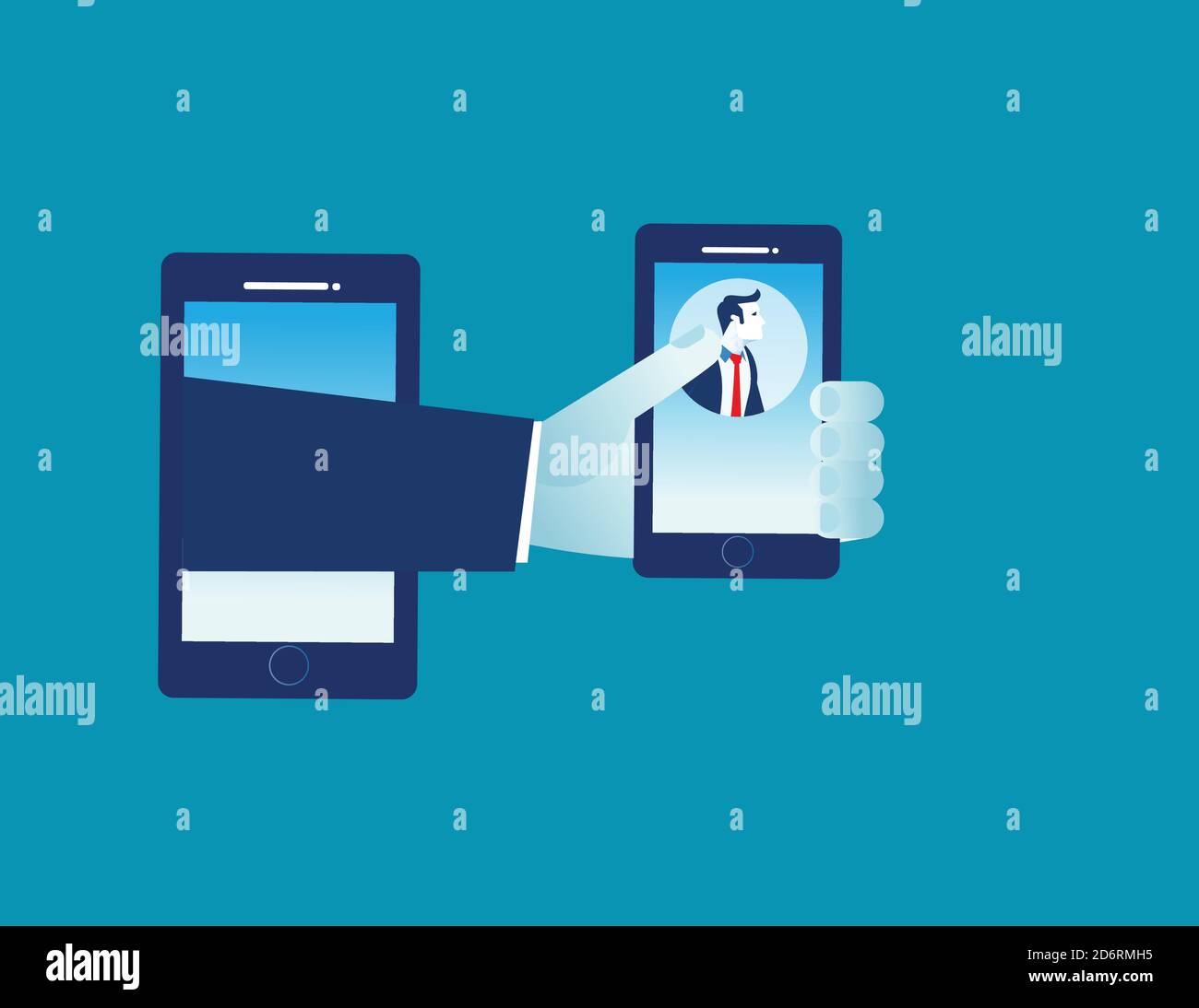 Your message or manager phone in. Concept business technology vector ...