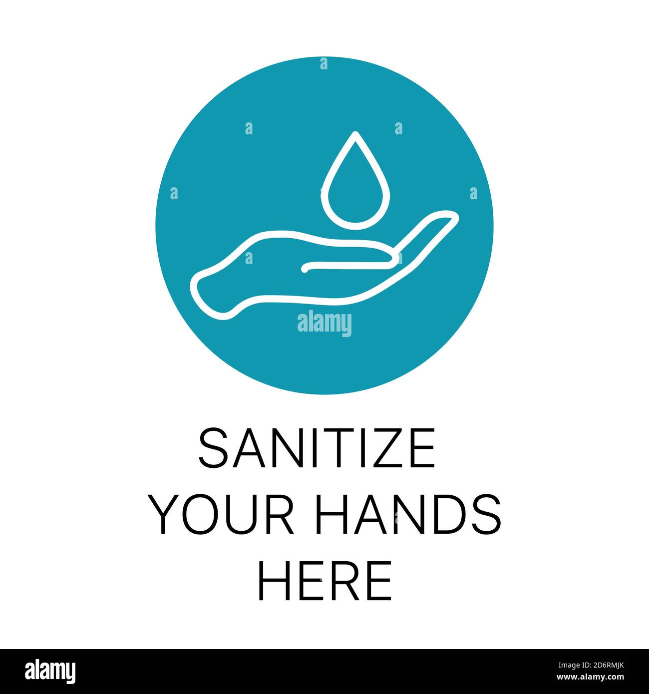 Clean and sanitize your hands here label, Stock vector illustration ...