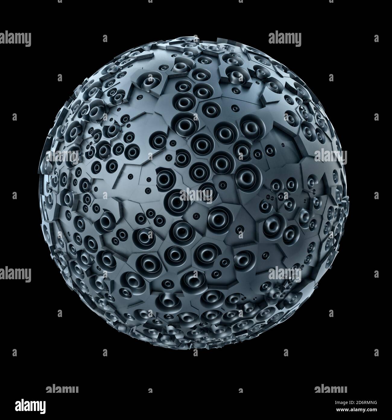 Sci-Fi Orb Isolated On Black Background, Mechanical, Robotic Gear Stock ...