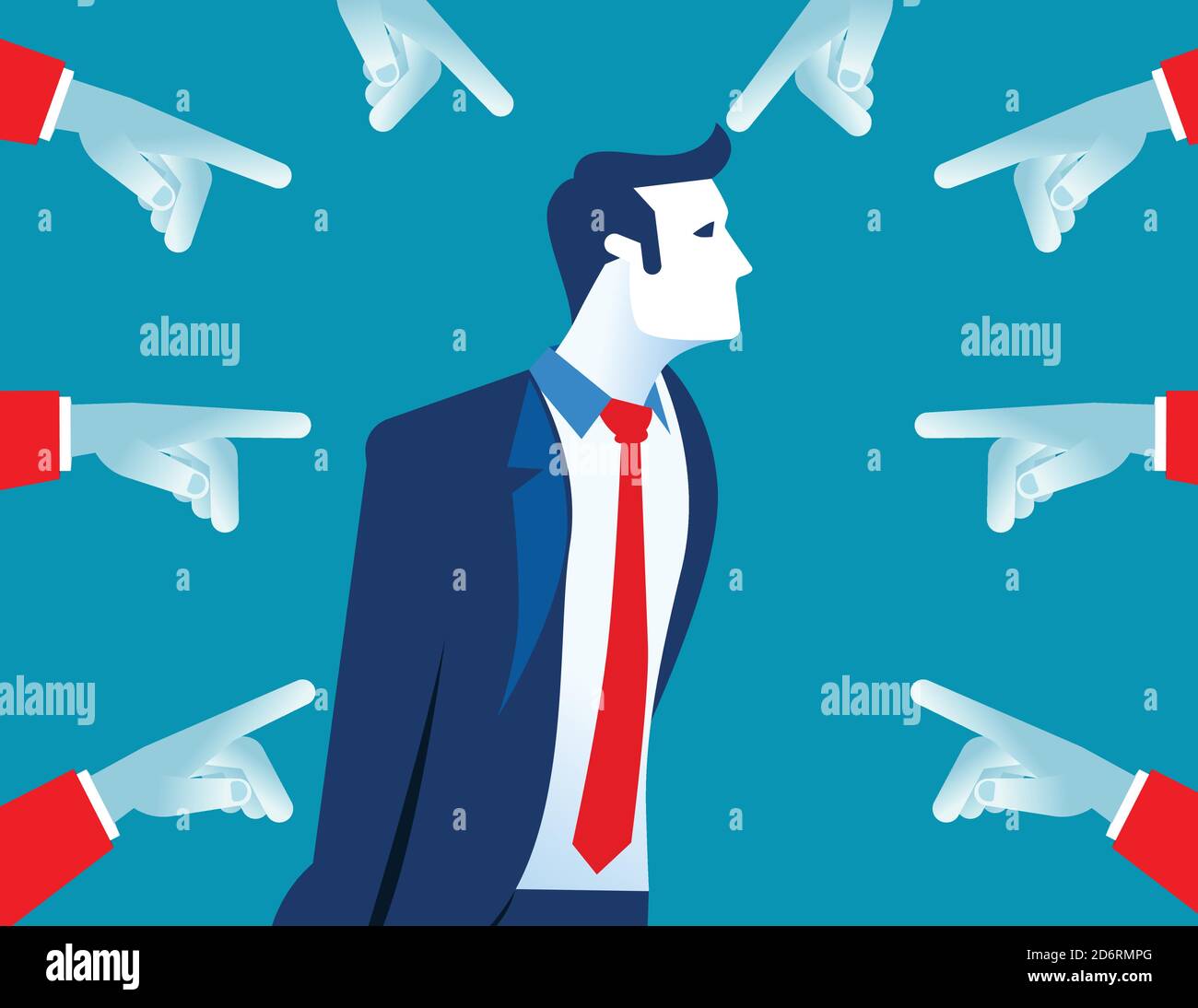 People accusatory fingers pointed at businessman. Concept business team ...