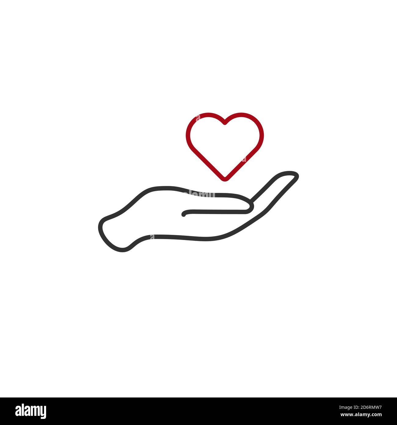 Heart in hand symbol, charity donation, share your love with others ...