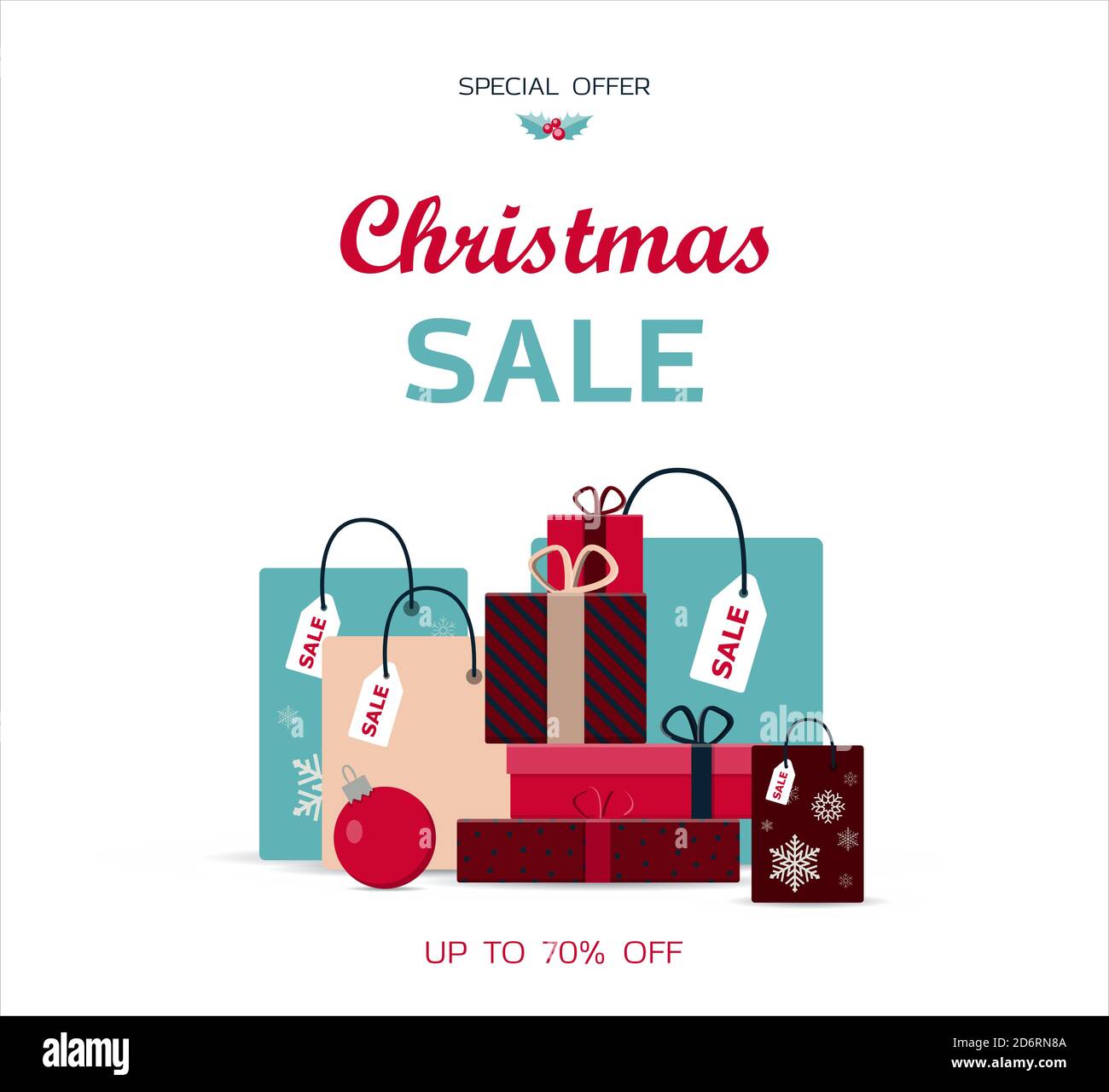 Christmas sale vector website Stock Vector Images - Alamy