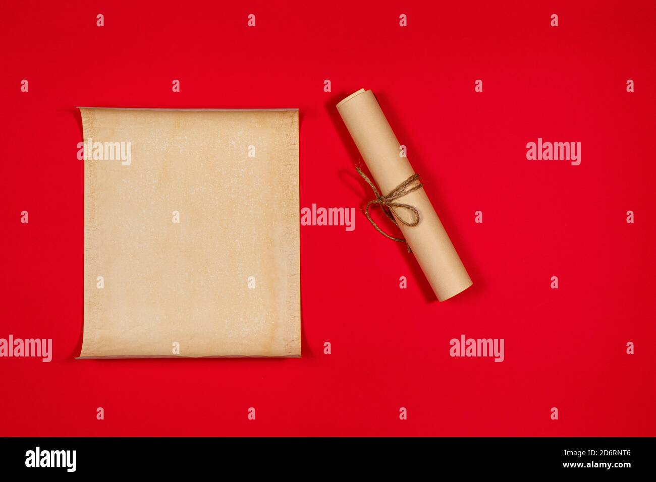 Parchment scroll for the to-do list on a red background. Glider, day ...