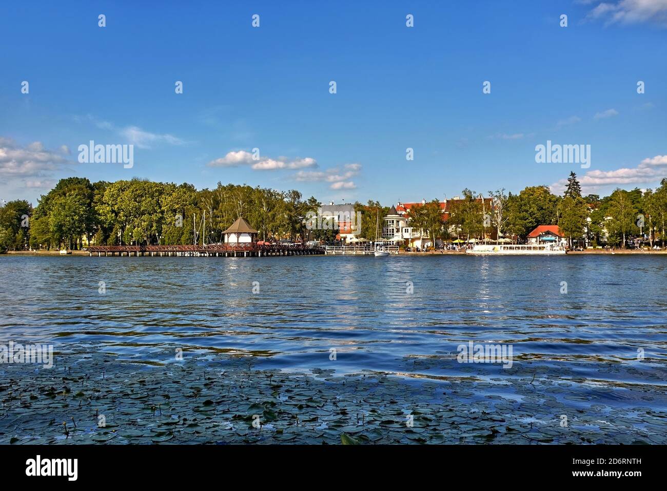 Pier on Lake Drweca in Ostroda, Poland Stock Photo - Alamy