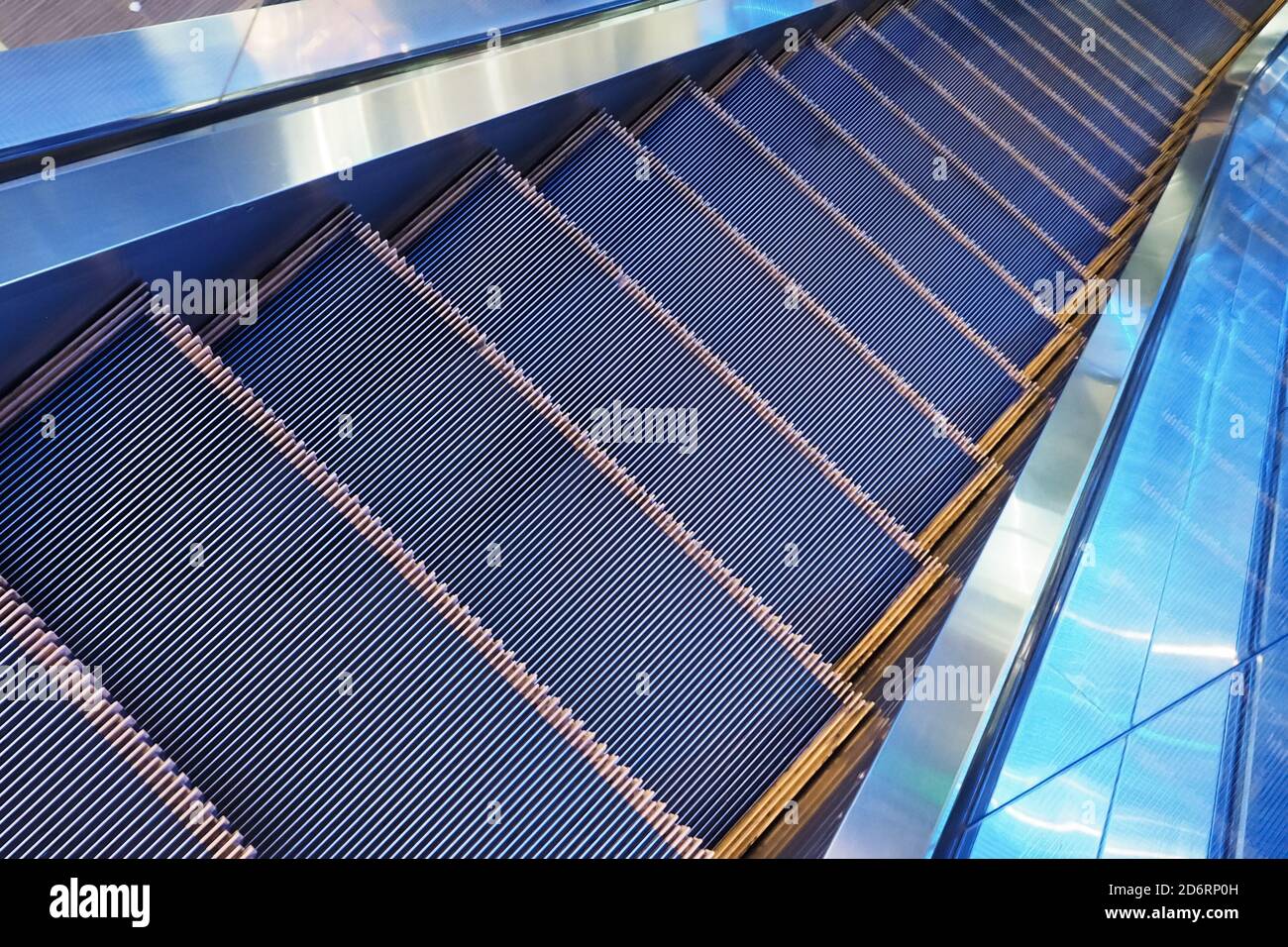 Part of escalator at an angle Stock Photo - Alamy