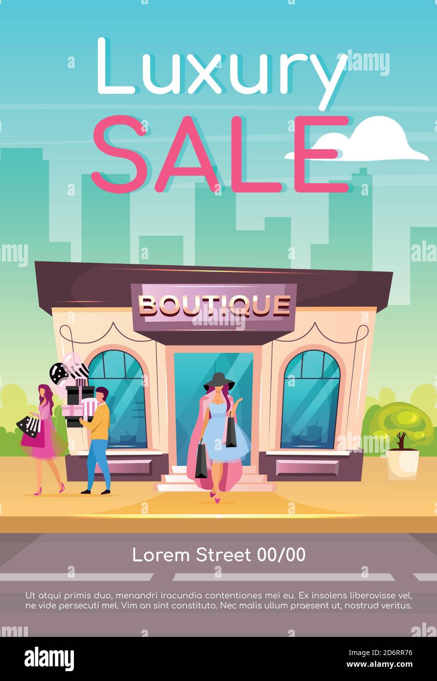 Luxury sale poster flat vector template Stock Vector Image & Art - Alamy