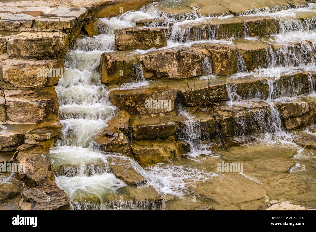 river waters descending on stairway rocky steps Stock Photo - Alamy
