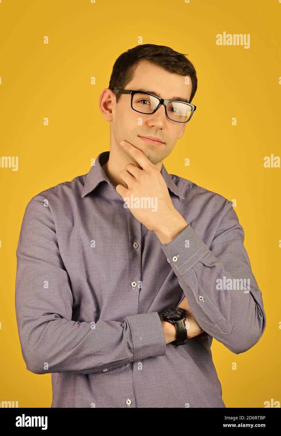 Businessman with smart look. successful business man. male feeling confident. Handsome guy in ...