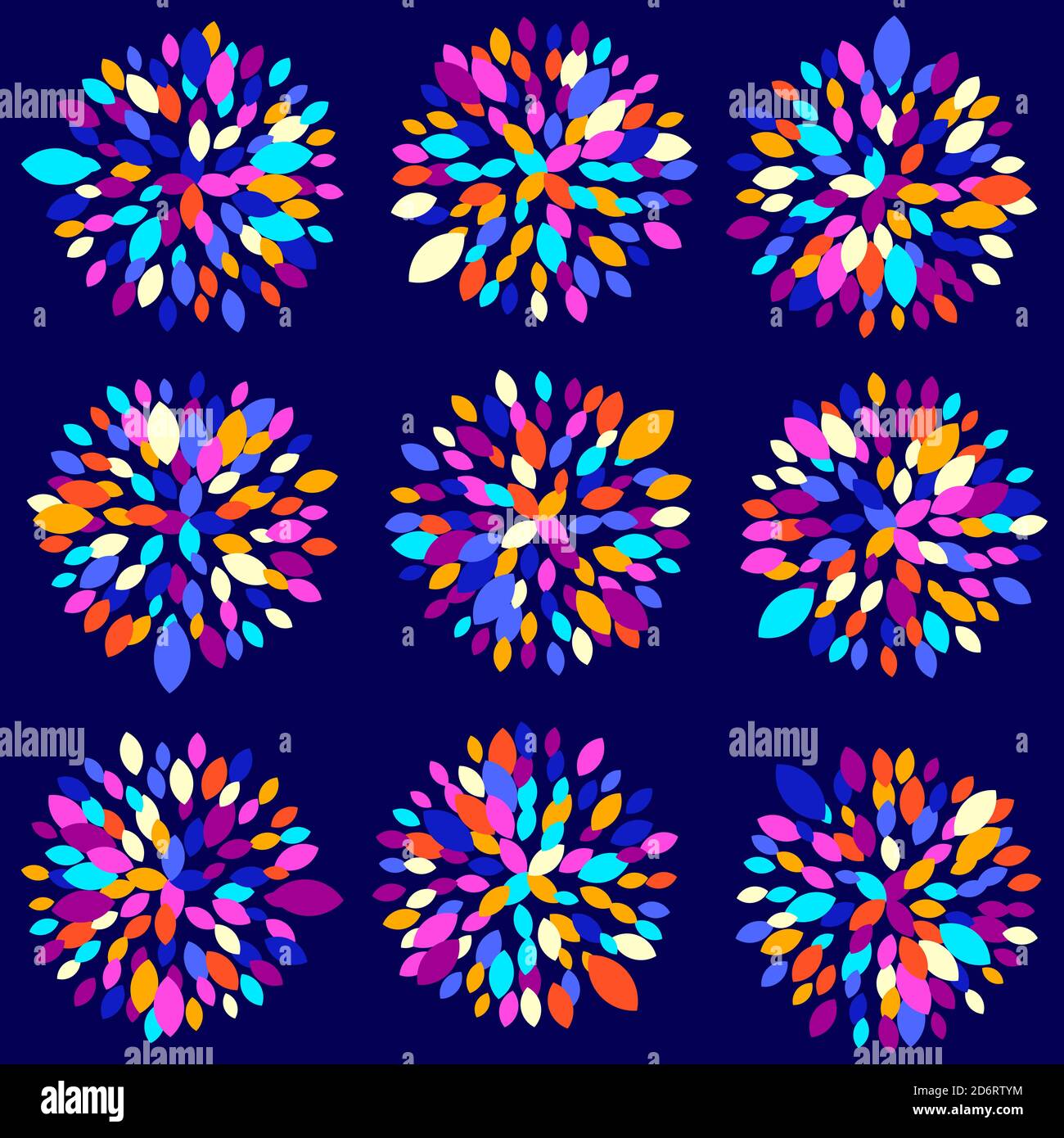 Abstract geo background with colorful fireworks, random colored ...