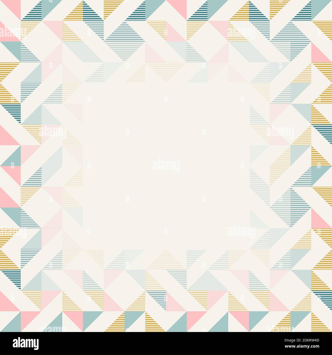 Square frame in retro colors. Abstract geometric background pattern ...
